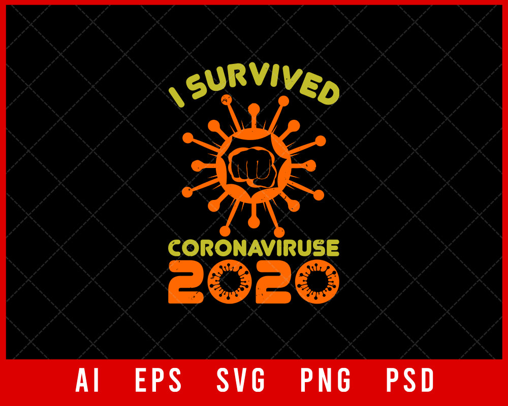 I Survived Coronavirus 2020 T-shirt Design | Creative Design Maker ...