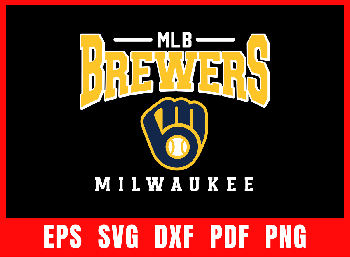 Milwaukee Brewers Baseball Team Sport Lover T-Shirt Design EPS SVG DXF ...