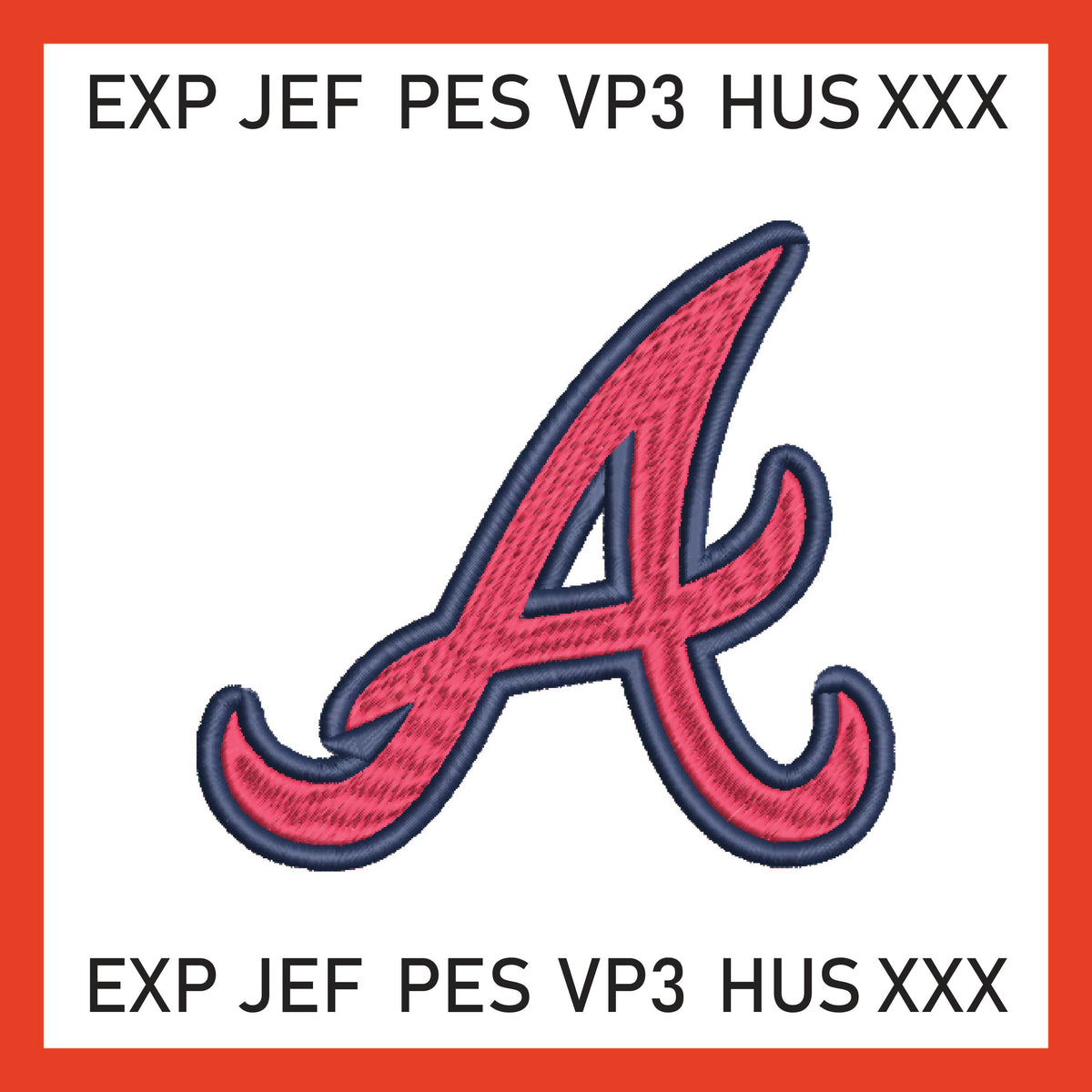 Atlanta Logo Embroidery MLB embroidery | Creative Design Maker ...