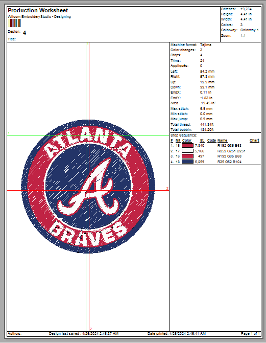 Atlanta Braves Embroidery MLB embroidery | Creative Design Maker ...
