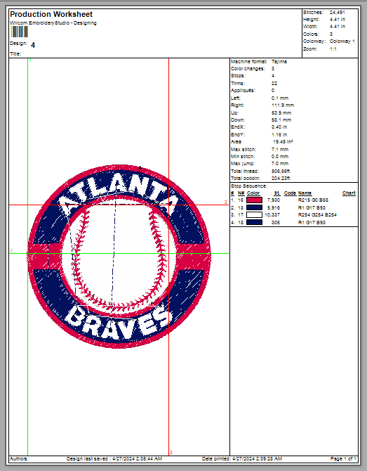 Atlanta Braves Baseball Embroidery MLB embroidery | Creative Design ...