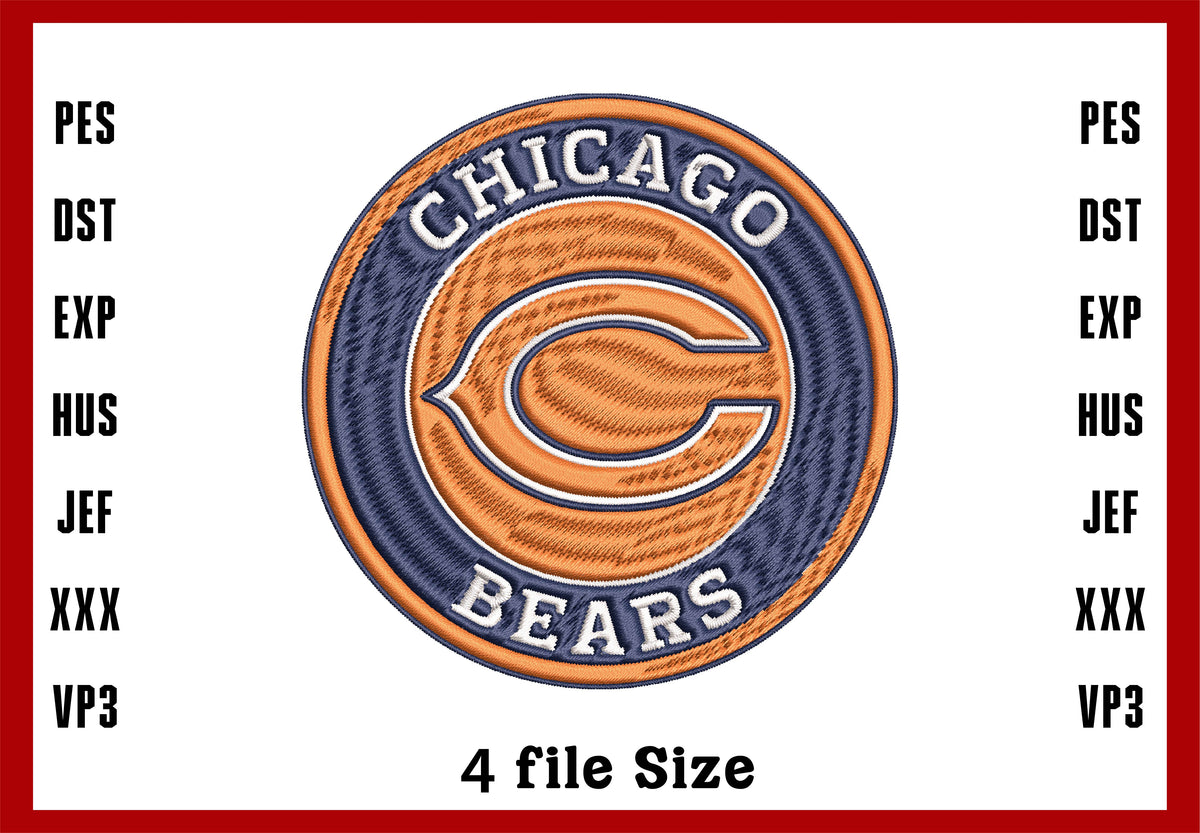 Chicago Bears Logo Embroidery Design, Chicago Bears NFL football embro ...
