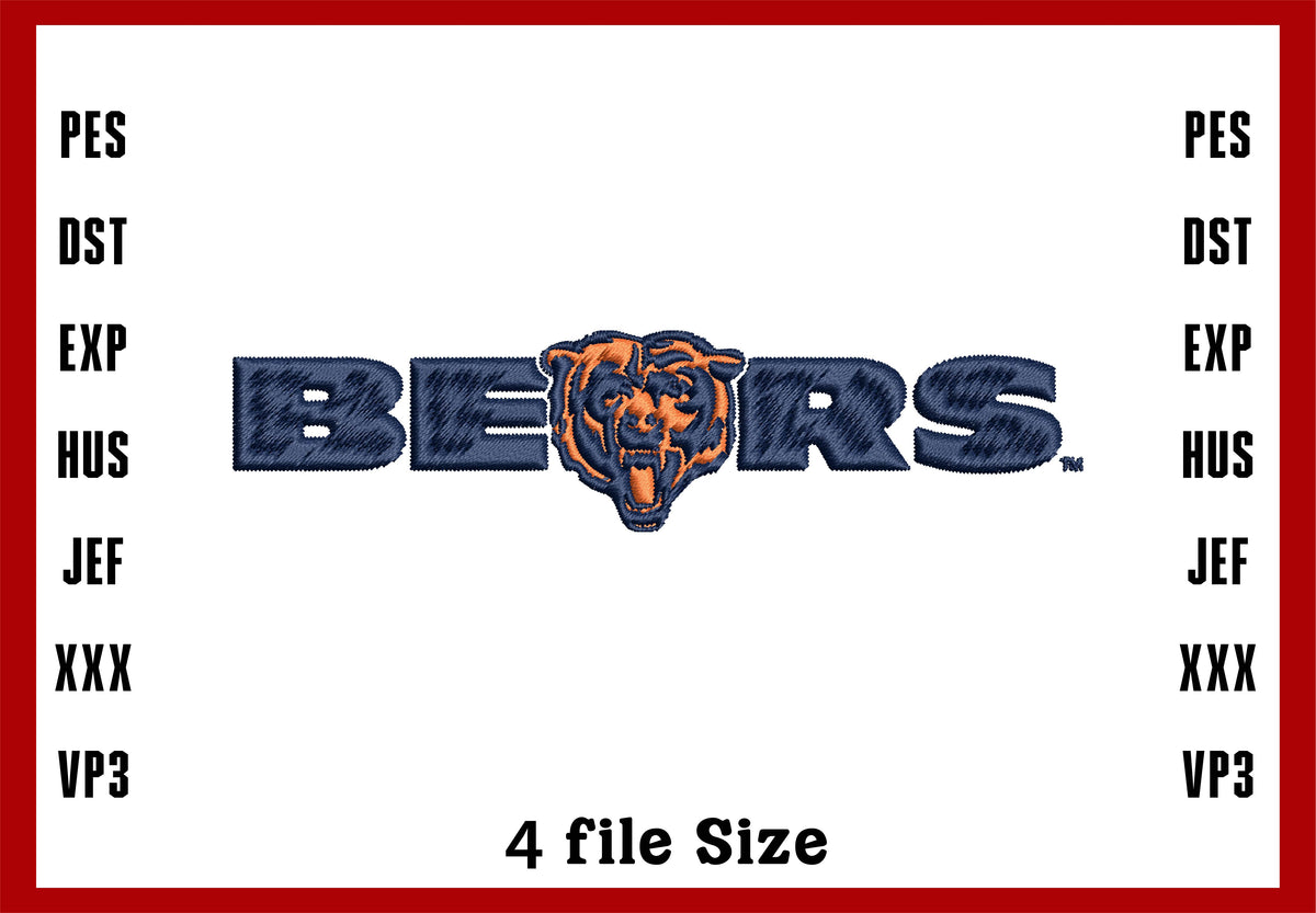 Chicago Bears Logo Embroidery Design, Chicago Bears NFL football embro ...