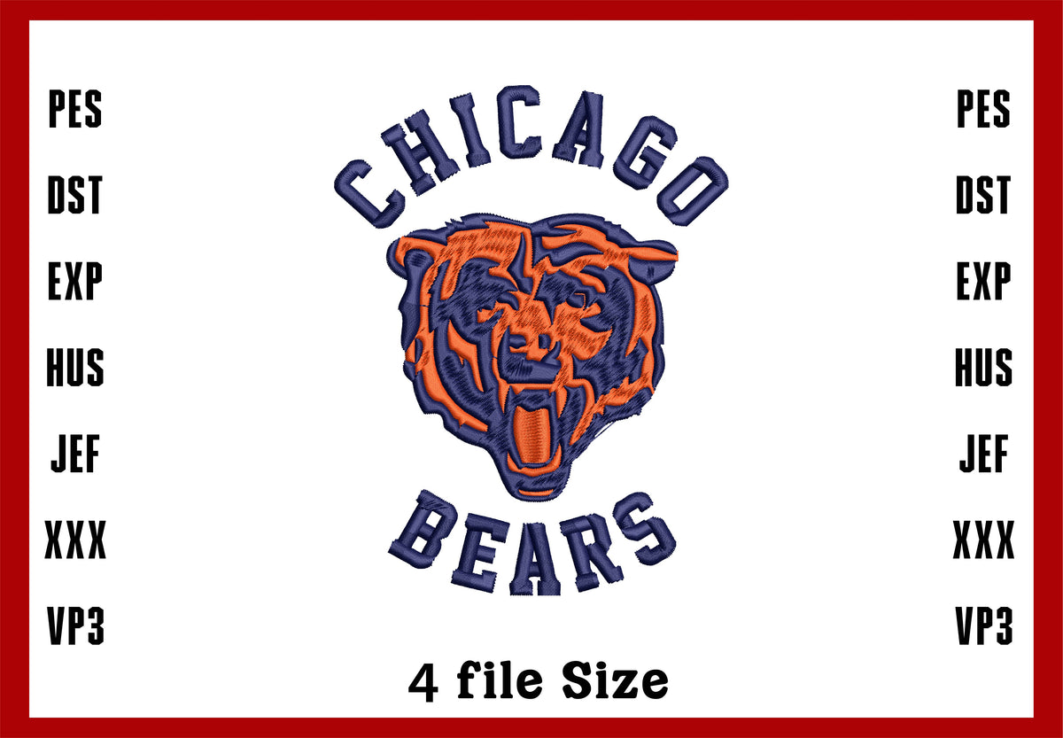 Chicago Bears Logo Embroidery Design, Chicago Bears NFL football embro ...