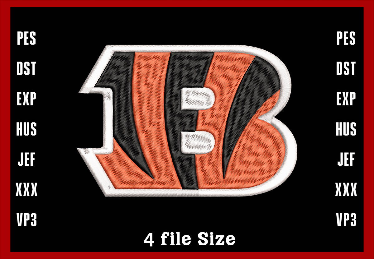 Cincinnati Bengals Logo Embroidery Design, NFL football embroidery, Ma ...