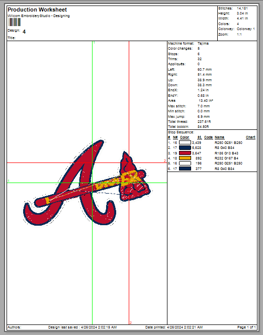 Atlanta Braves Embroidery MLB embroidery | Creative Design Maker ...