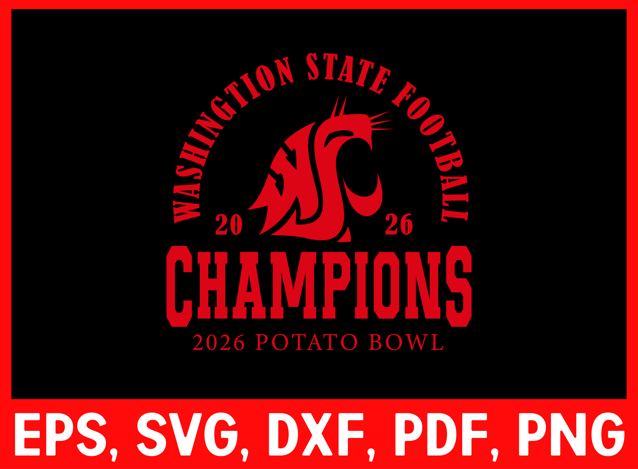 Washington State Football 2026 Champions Potato Bowl Game Day ...