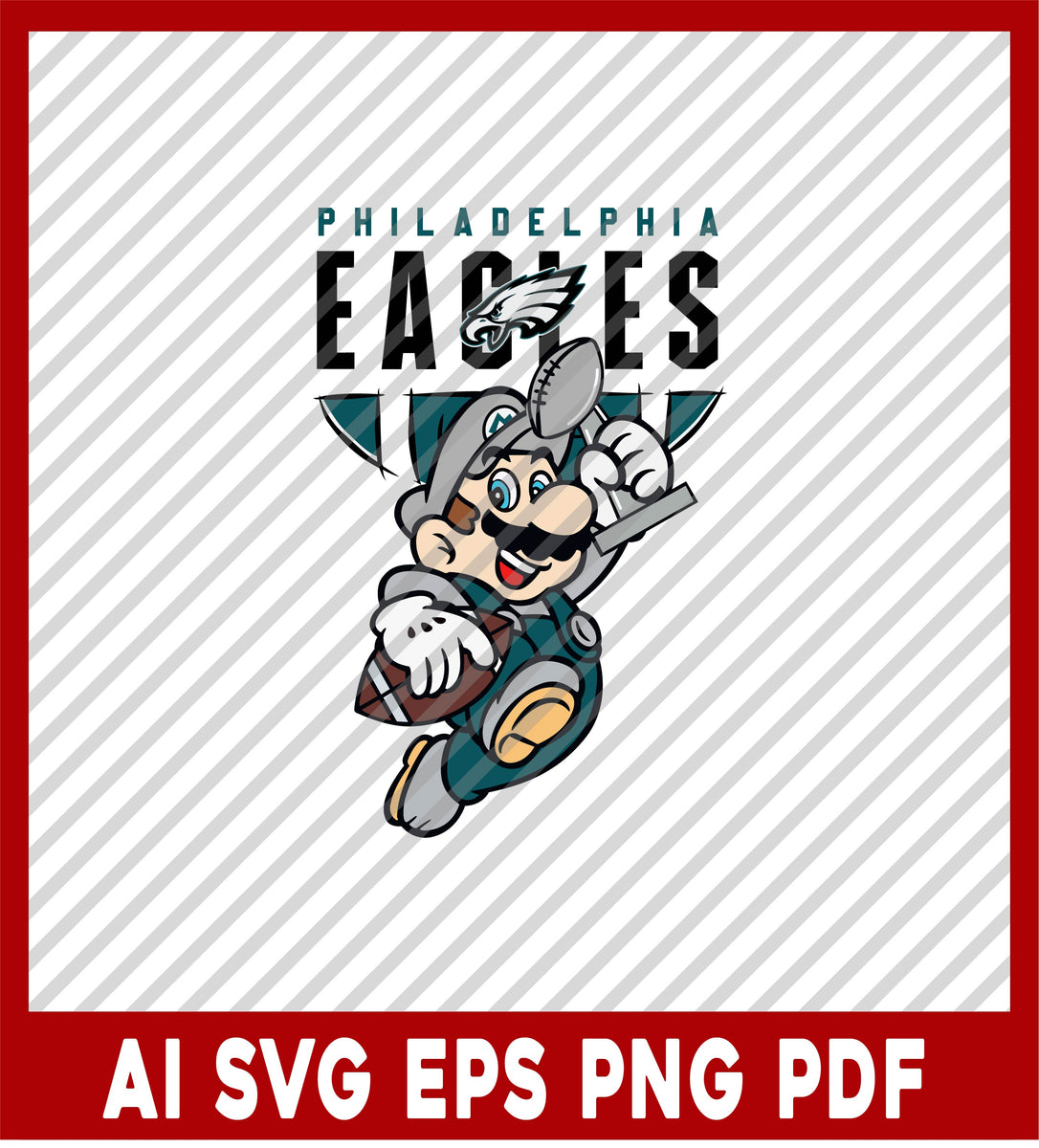 NFL Philadelphia Eagles Super Mario Tshirt Adult And Kid Tshirt Cricut ...