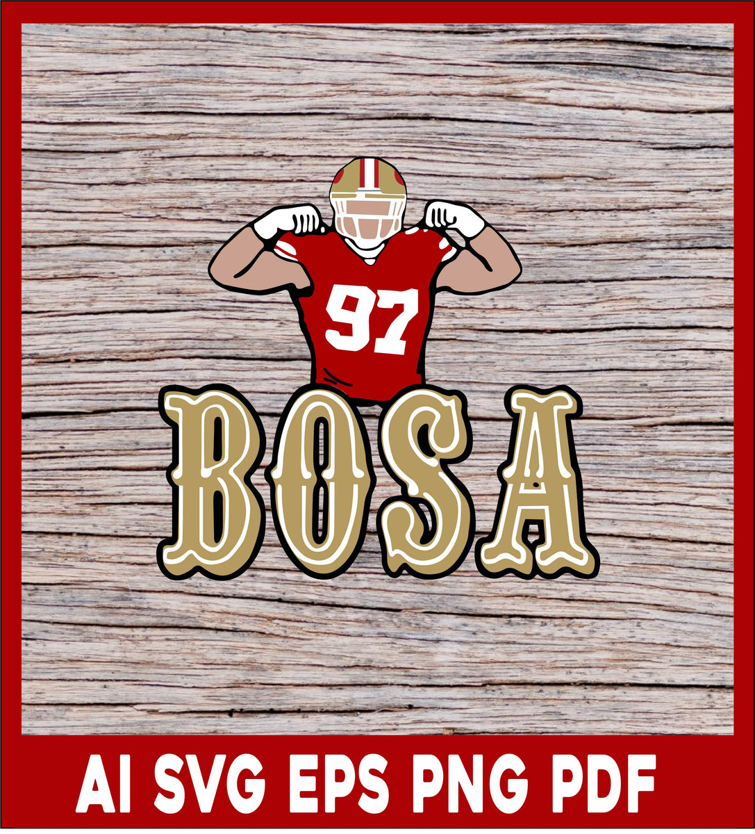 Nick Bosa Flexing Beast San Francisco| creative design maker ...