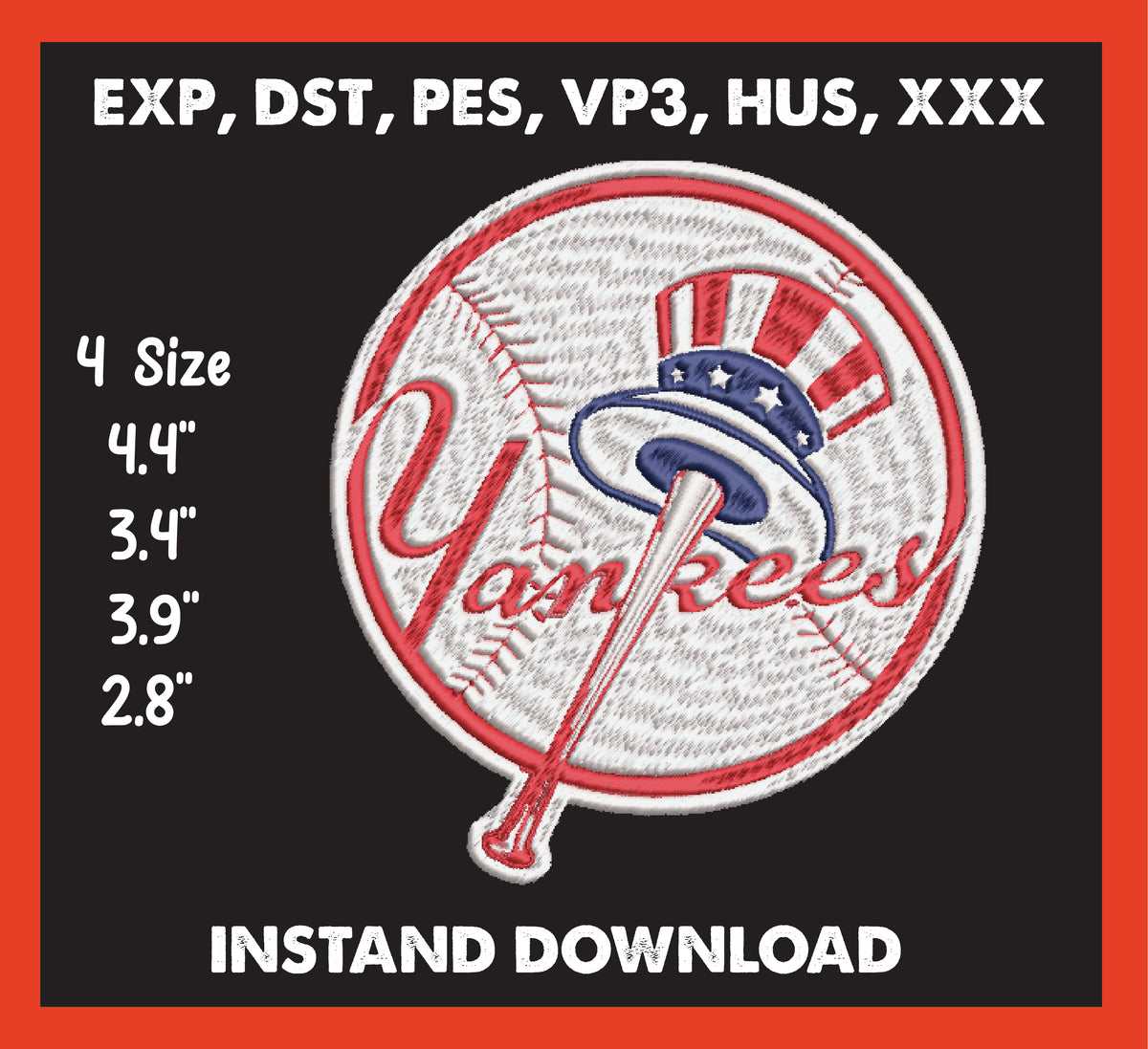 New York Yankees Embroidery, Mlb Embroidery, Machine Embroidery, Baseb ...