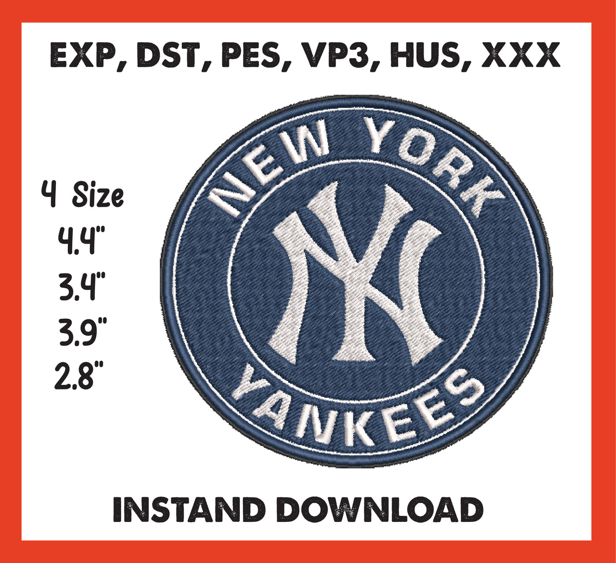 New York Yankees Embroidery, Mlb Embroidery, Machine Embroidery, Baseb ...