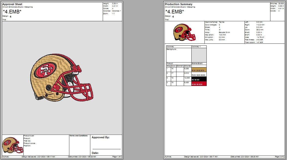 San Francisco 49ers helmet embroidery design, Machine Embroidery Desig ...