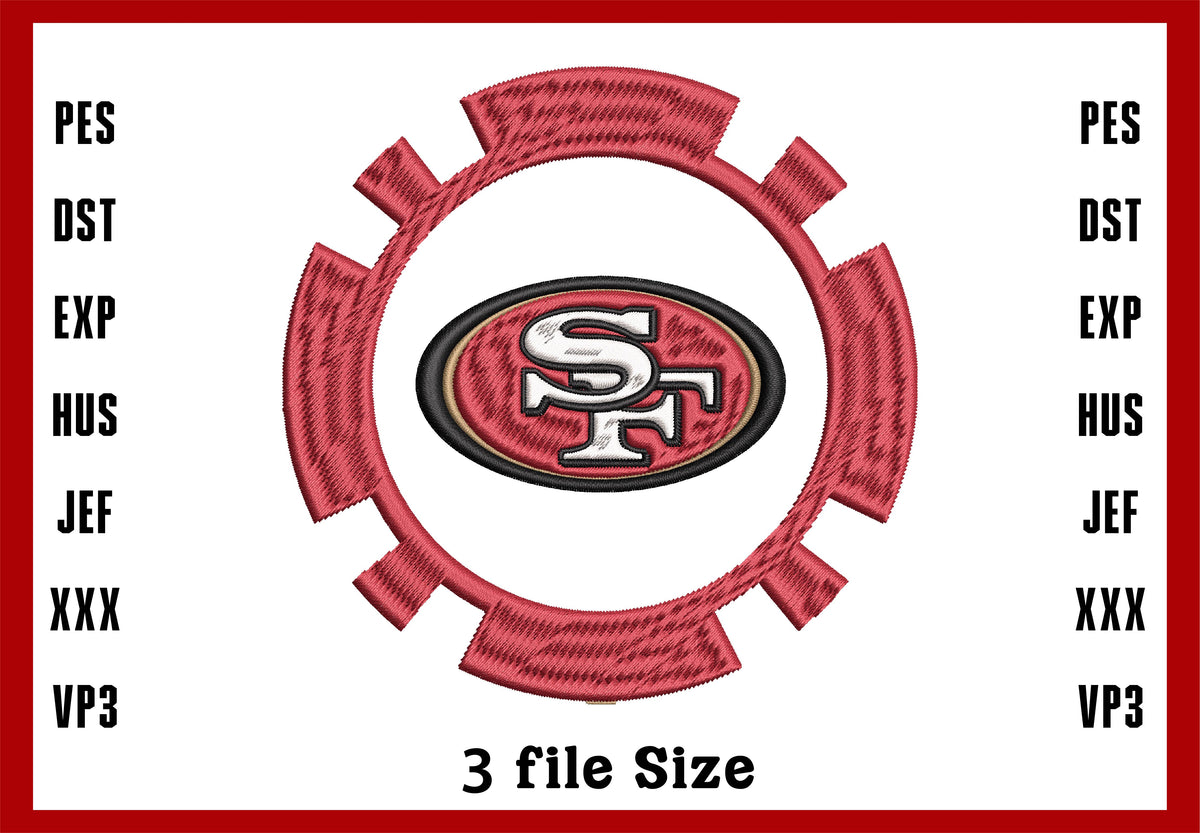 San Francisco 49ers embroidery design, Machine Embroidery Design, 4 Fi ...