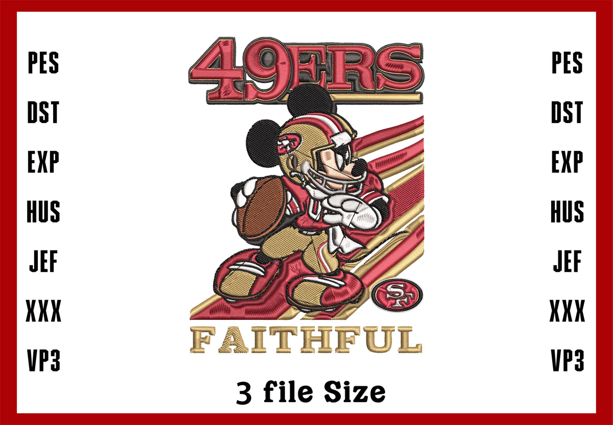 San Francisco 49ers mickey mouse embroidery design, Machine Embroidery ...