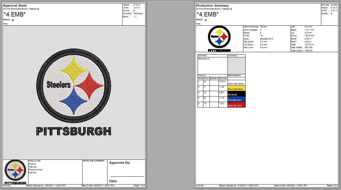 Pittsburgh Steelers Logo Embroidery, NFL football embroidery, Machine ...