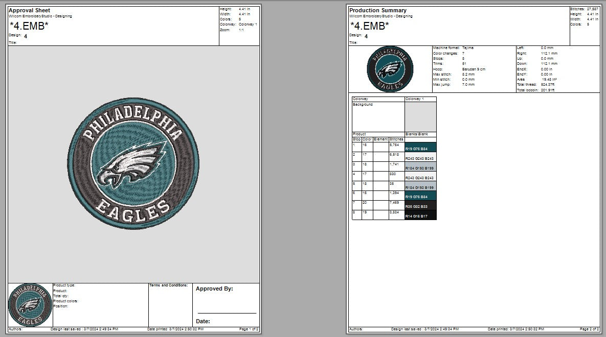 Philadelphia Eagles Logo Embroidery, NFL football embroidery, Machine ...