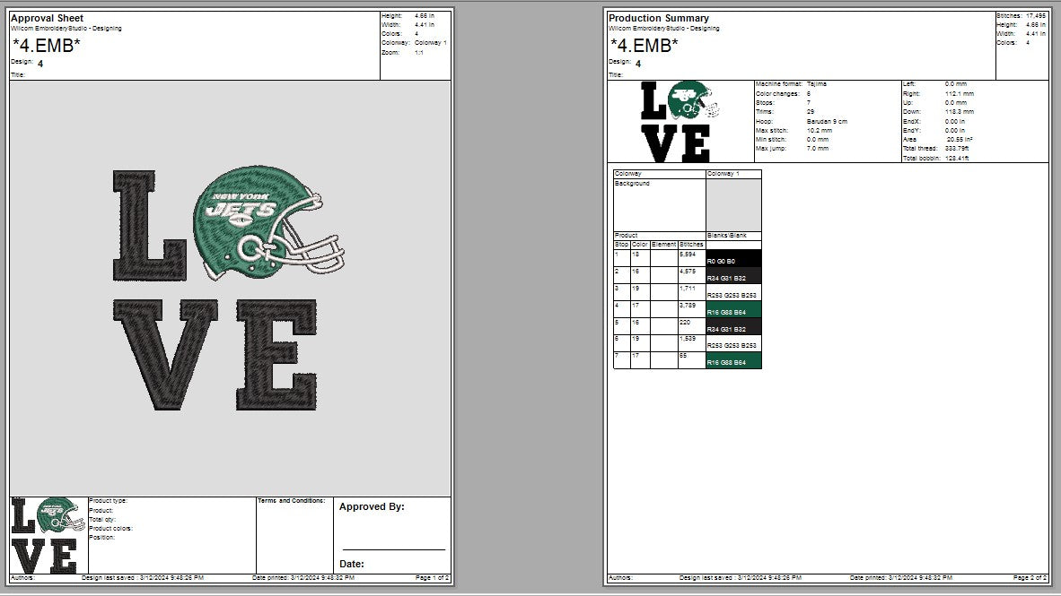 New York Jets Logo Embroidery, NFL football embroidery, Machine Embroi ...