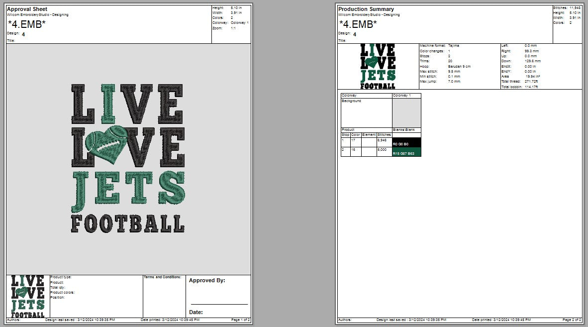 New York Jets Logo Embroidery, NFL football embroidery, Machine Embroi ...