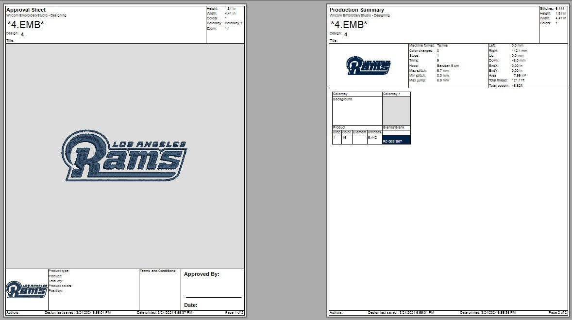 Los Angeles Rams Logo Embroidery, NFL football embroidery, Machine Emb ...