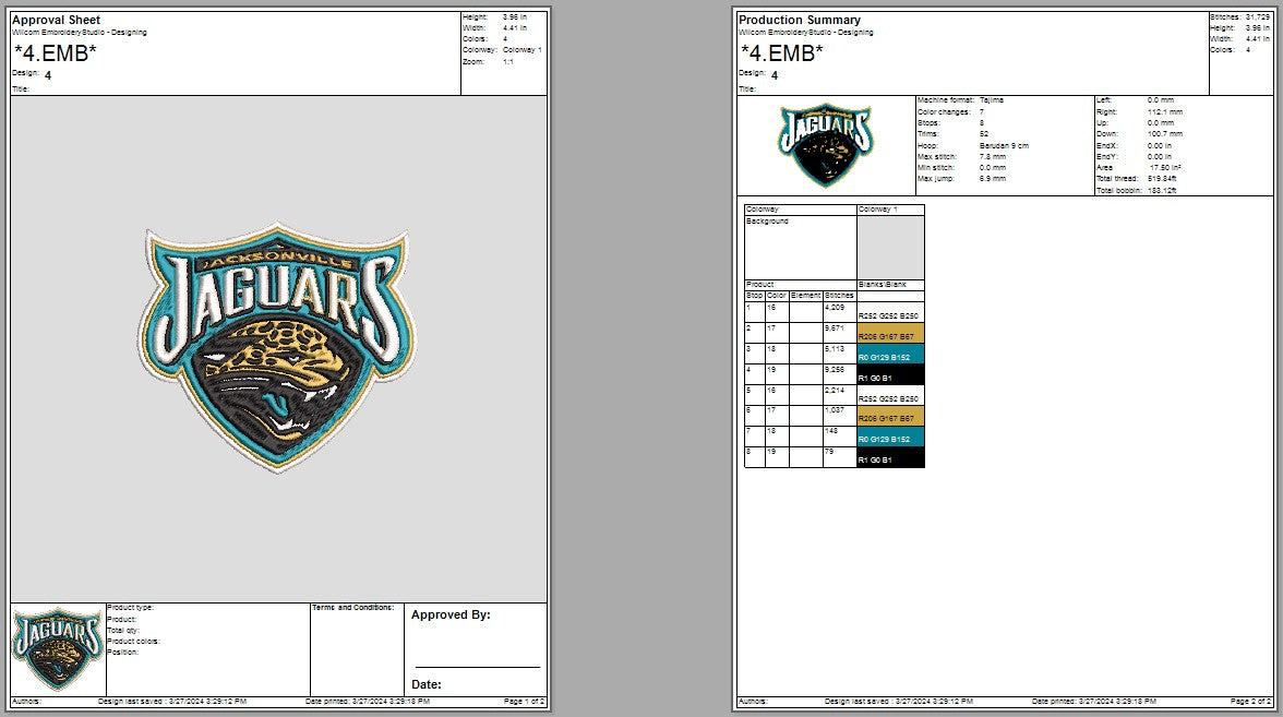 Jacksonville Jaguars Logo Embroidery, NFL football embroidery, Machine ...