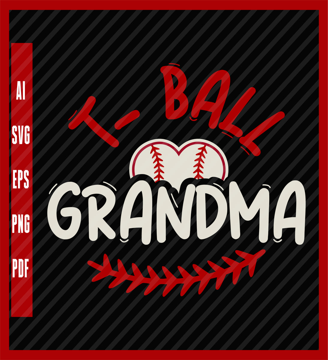 T-Ball Shirt, Cute Baseball Grandma Gift, T-Ball Grandma, Baseball Gam ...