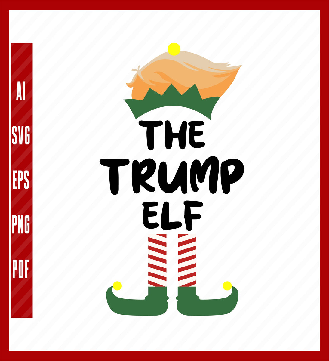 Trump Elf Matching Family Group Christmas Party Elf T-Shirt, Political ...