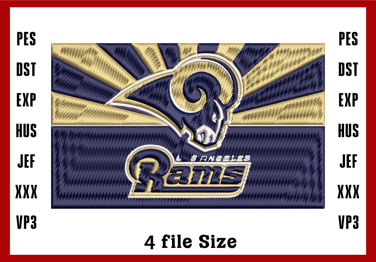 Los Angeles Rams Logo Embroidery, NFL football embroidery, Machine Emb ...