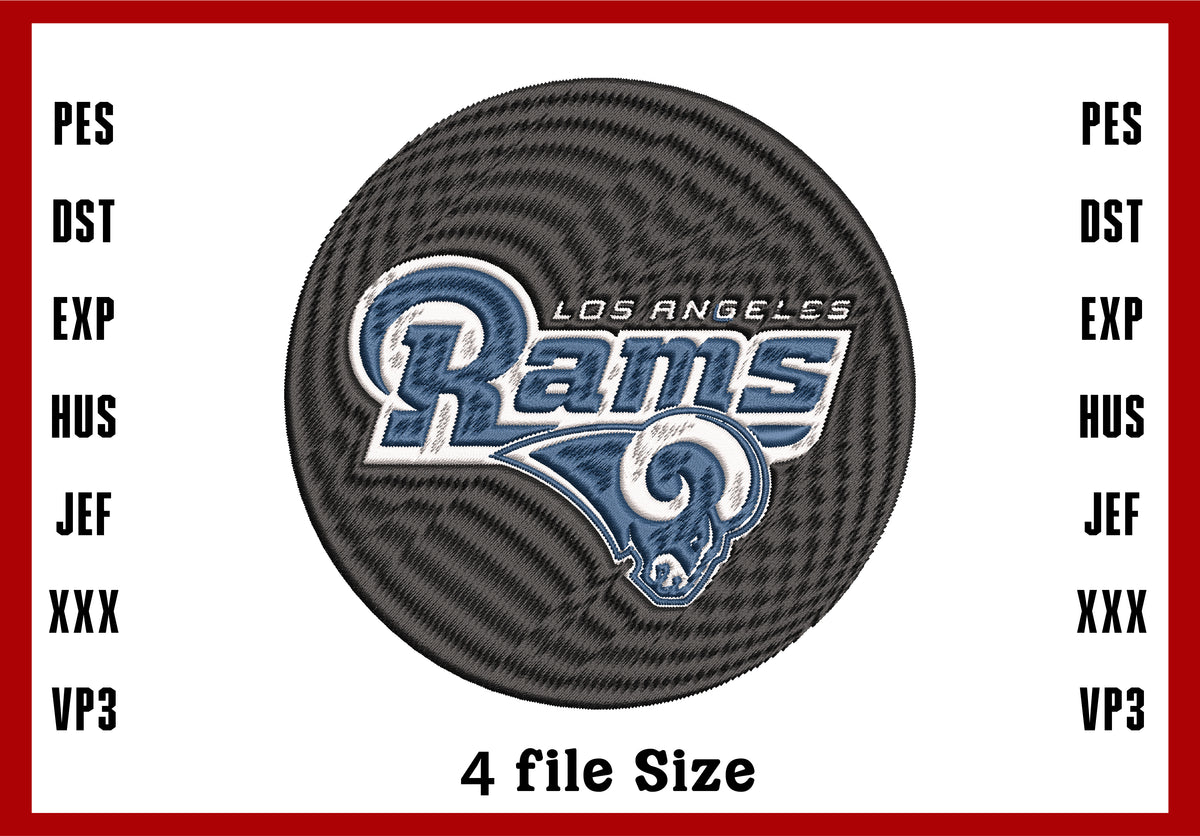 Los Angeles Rams Logo Embroidery, NFL football embroidery, Machine Emb ...
