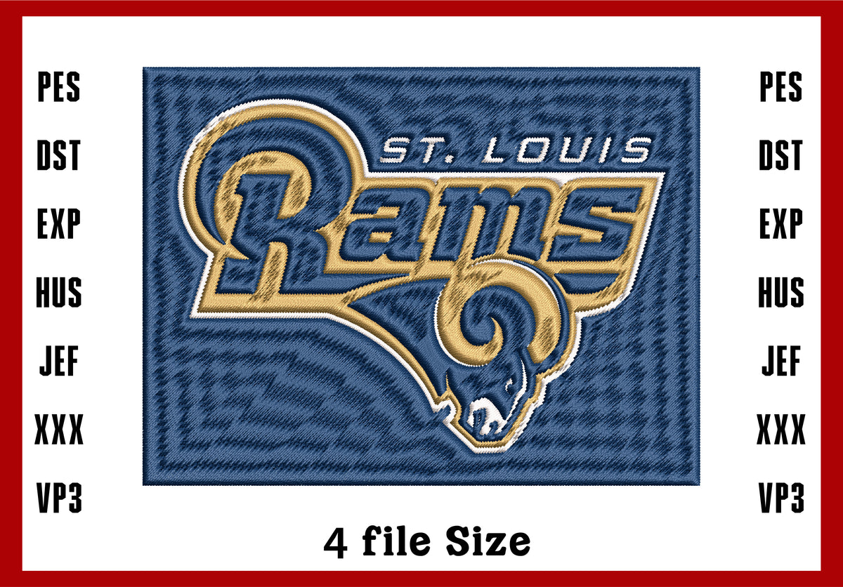Los Angeles Rams Logo Embroidery, NFL football embroidery, Machine Emb ...
