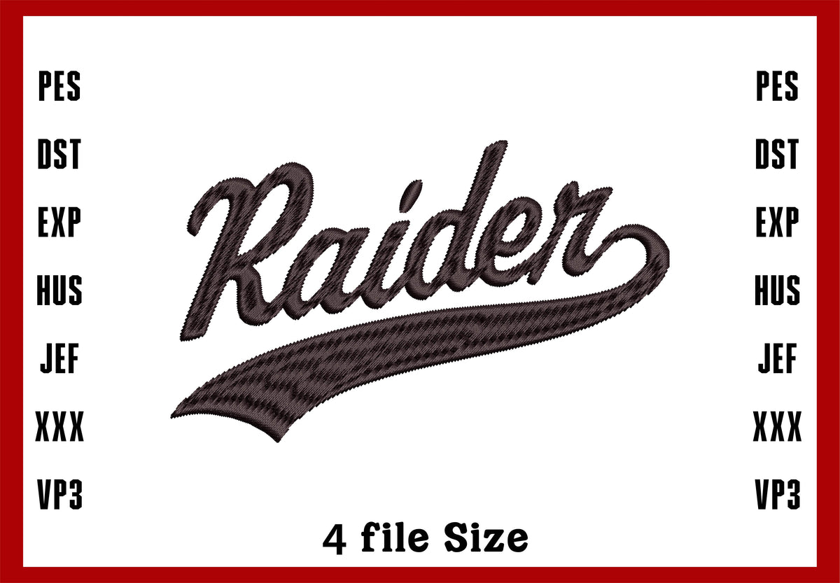 Las Vegas Raiders Logo Embroidery, NFL football embroidery, Machine Em ...