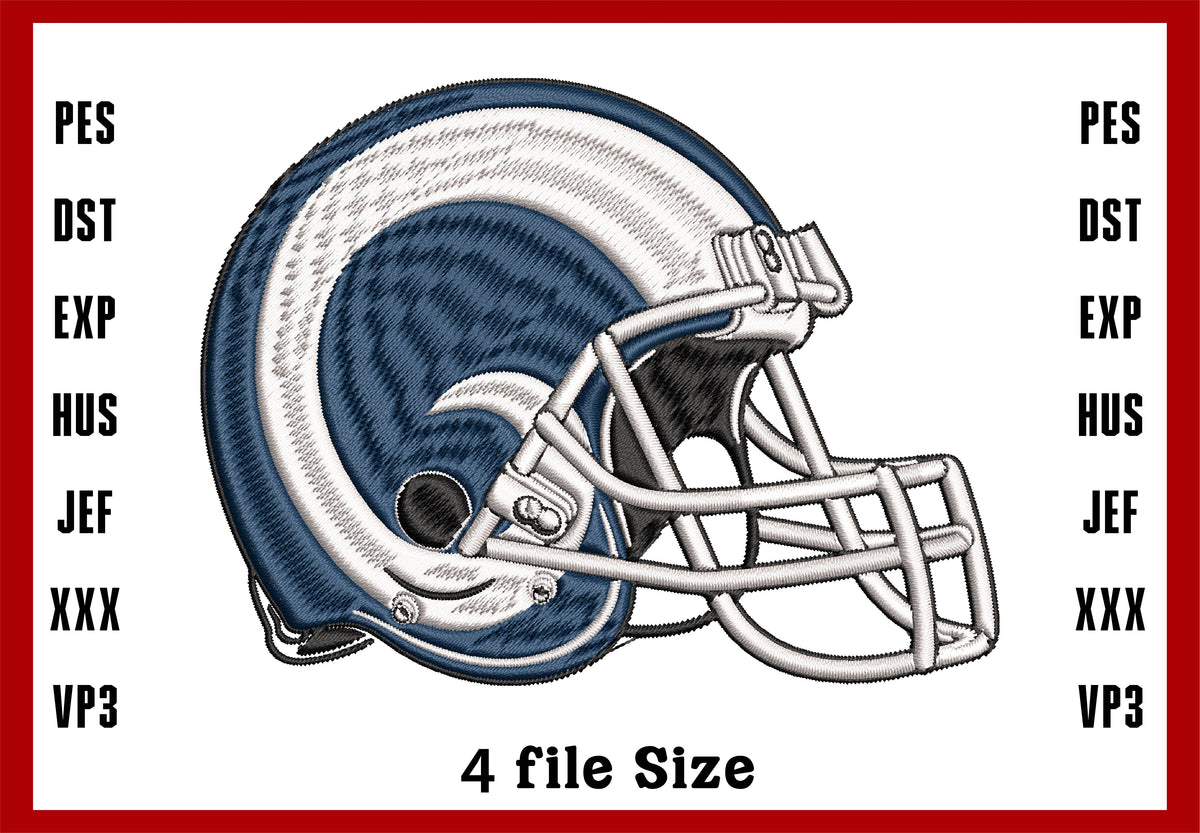 Los Angeles Rams Logo Embroidery, NFL football embroidery, Machine Emb ...