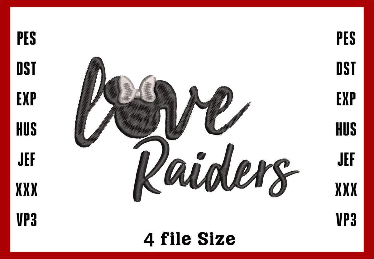 Love Riders, Las Vegas Raiders Logo Embroidery, NFL football embroider ...