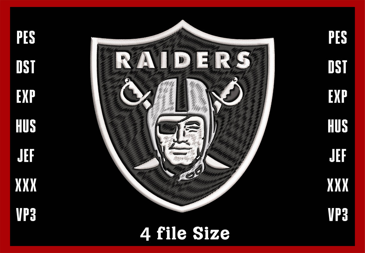 Las Vegas Raiders Logo Embroidery, NFL football embroidery, Machine Em ...