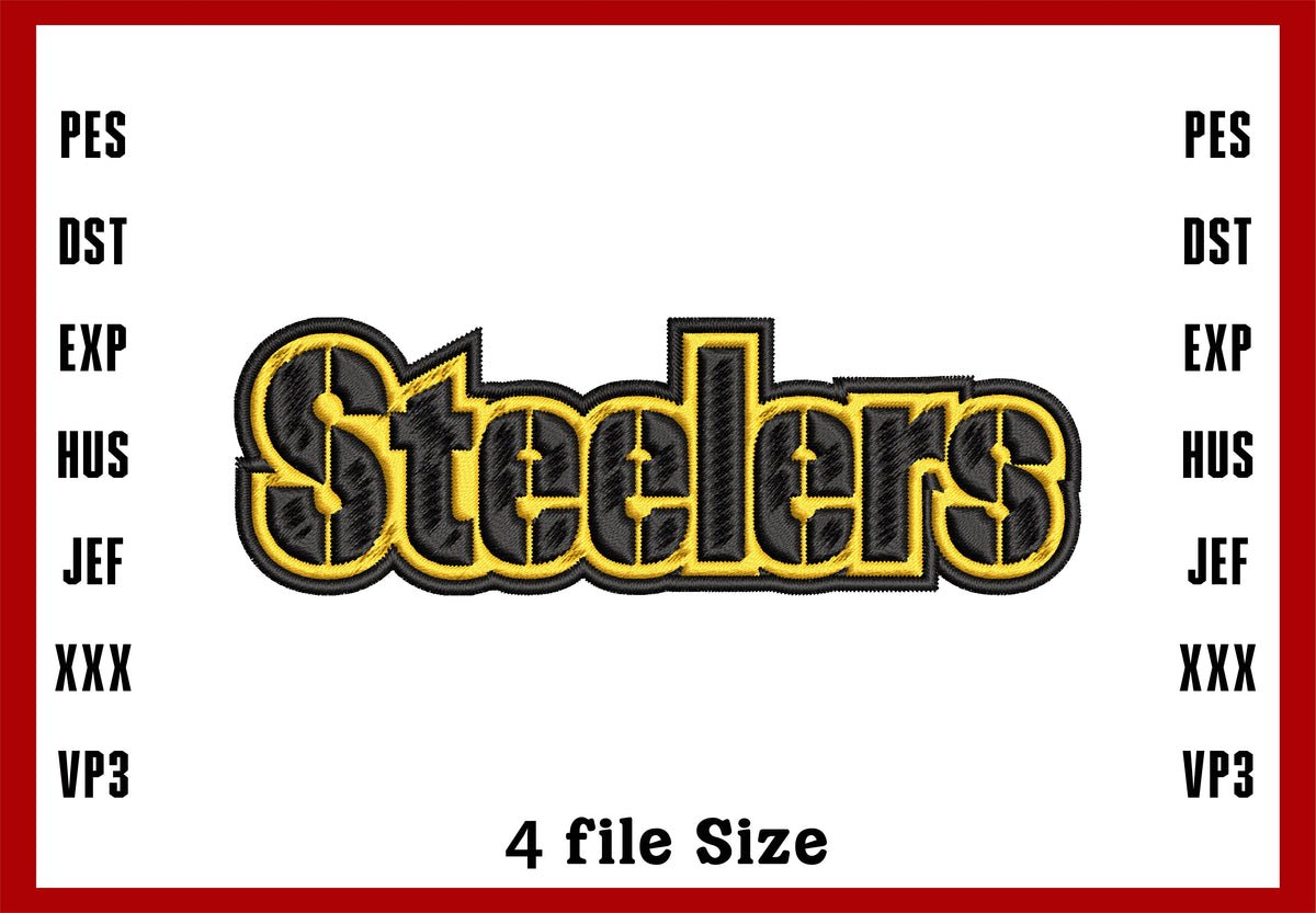 Pittsburgh Steelers Logo Embroidery, NFL football embroidery, Machine ...