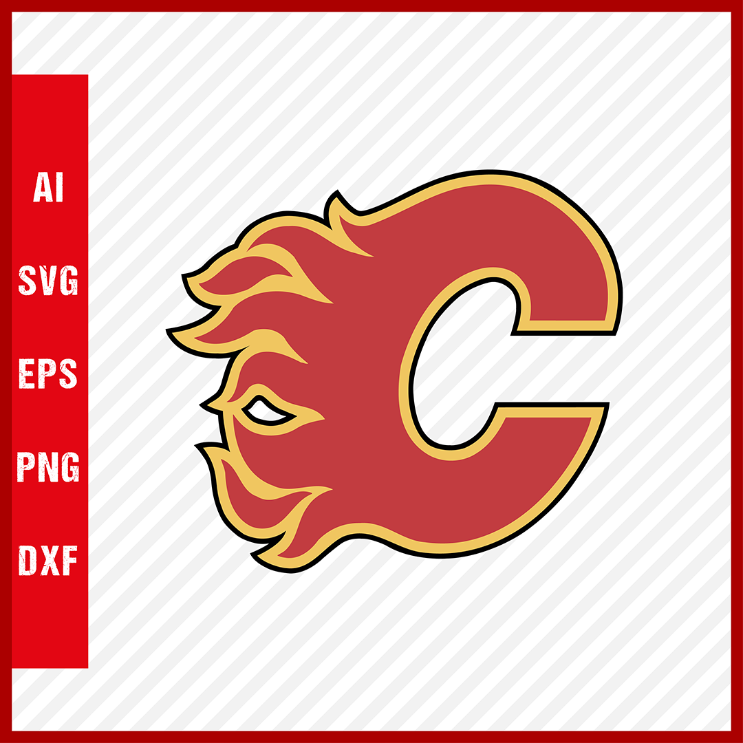 Calgary Flames Hockey Logo Calgary Flames Hockey Team Retro Vintage