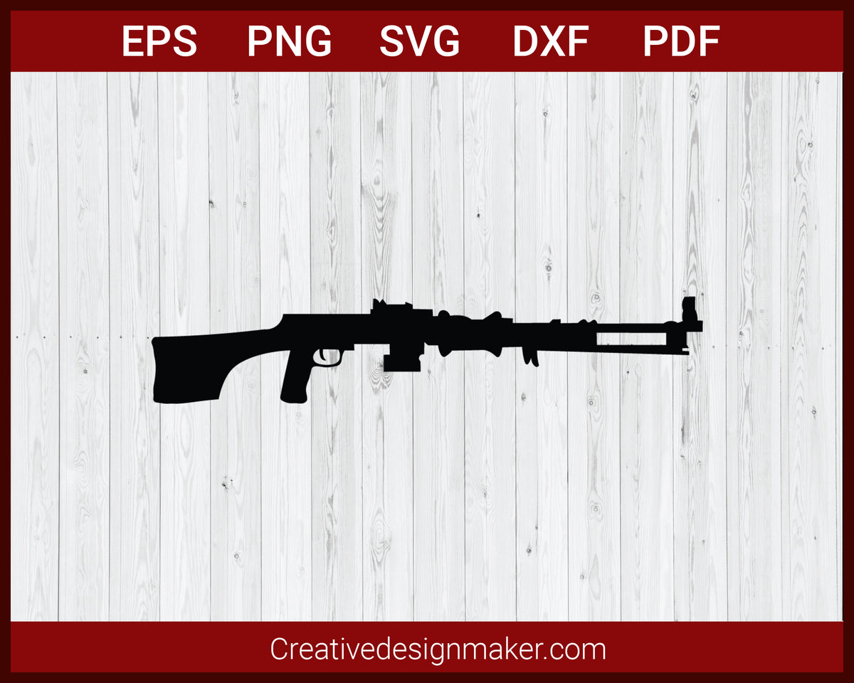 Machine Gun, Sniper Rifle, Gun Barrel-Ar 15 SVG Cricut Silhouette DXF ...