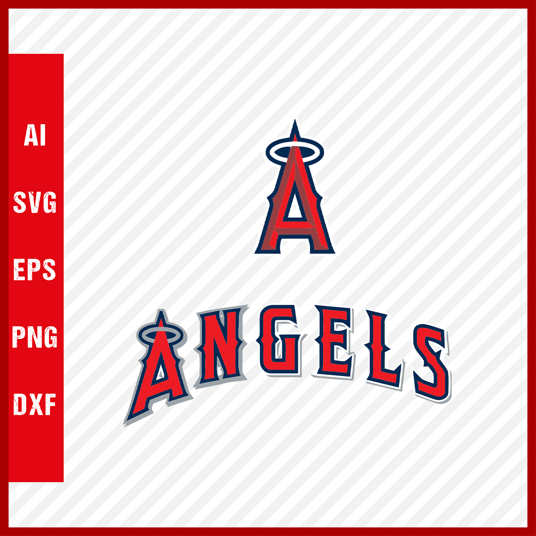 Angeles Angels Logo MLB Svg Cut Files Baseball Clipart ...