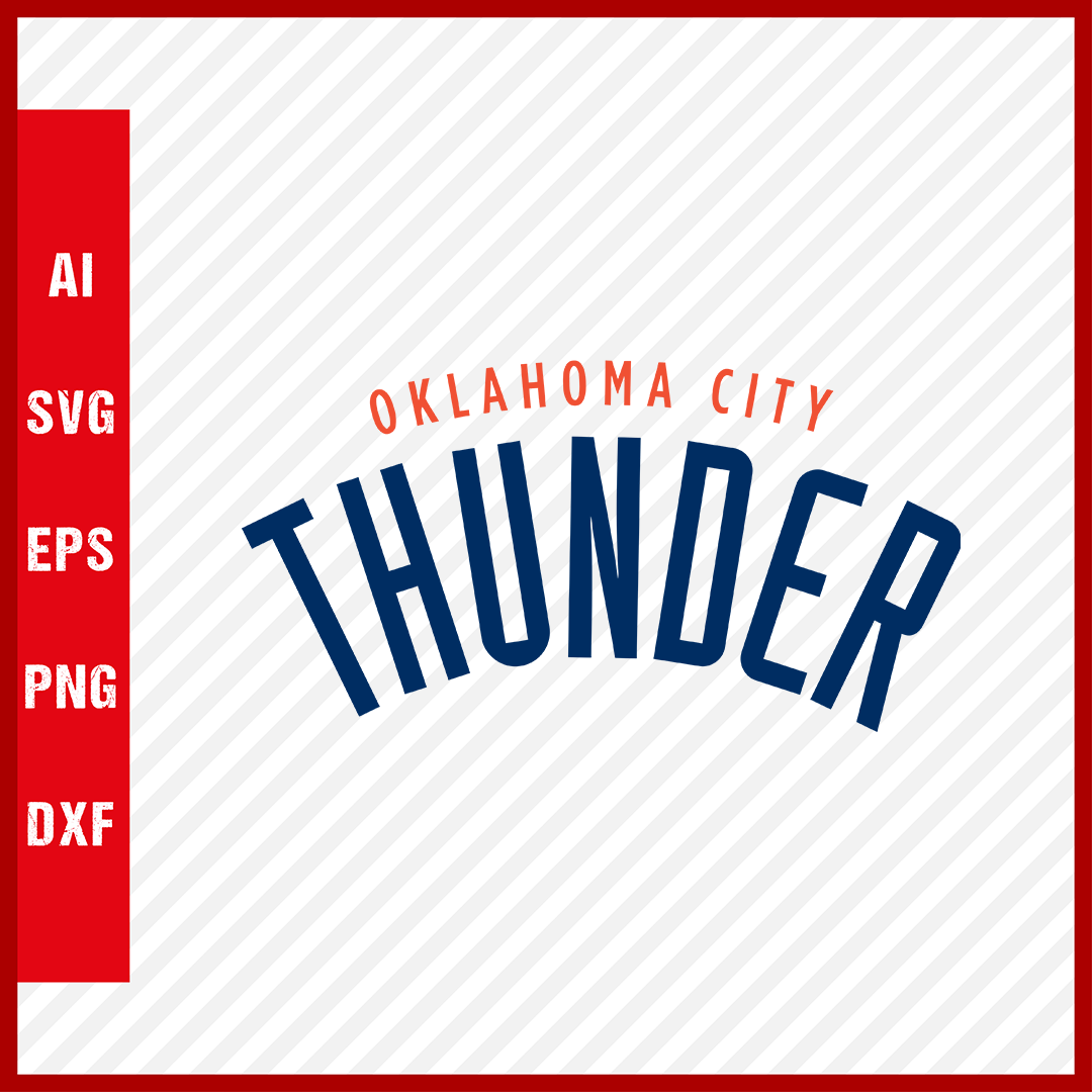 NBA Oklahoma City Thunder Logo Svg Cut Files Basketball Clipart ...