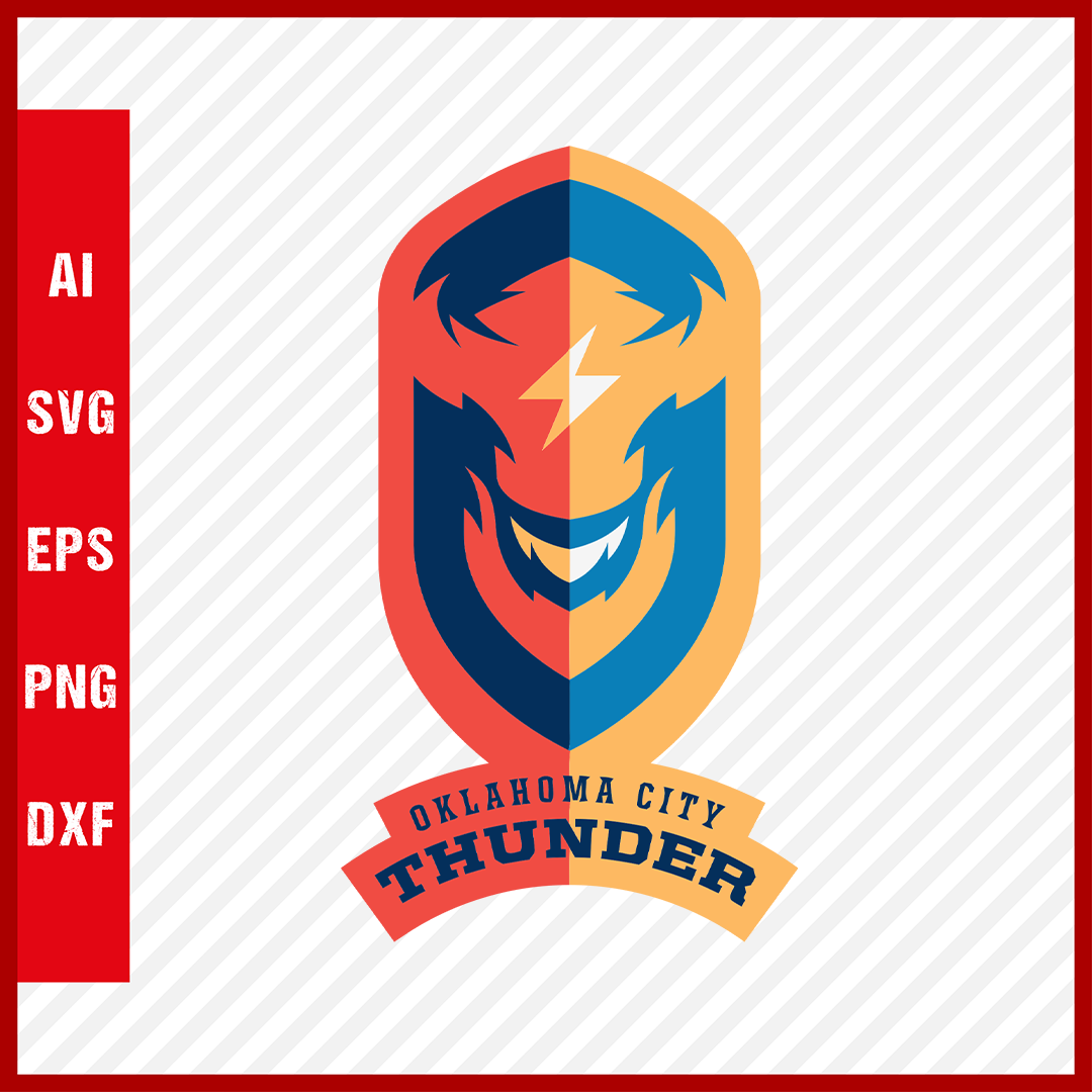 NBA Oklahoma City Thunder Logo Svg Cut Files Basketball Clipart ...