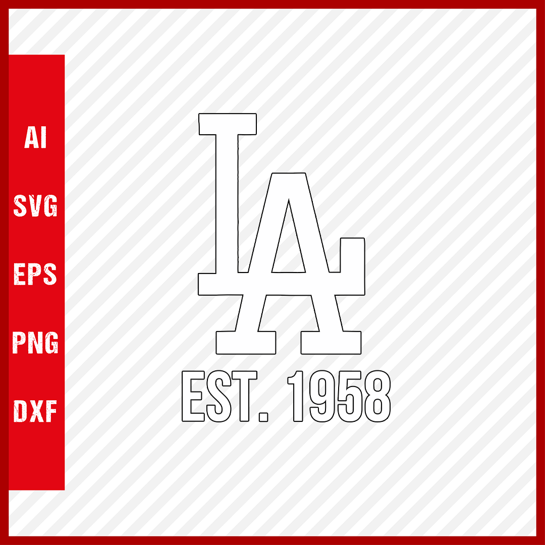 Los Angeles Dodgers Logo MLB Svg Cut Files Baseball Clipart ...