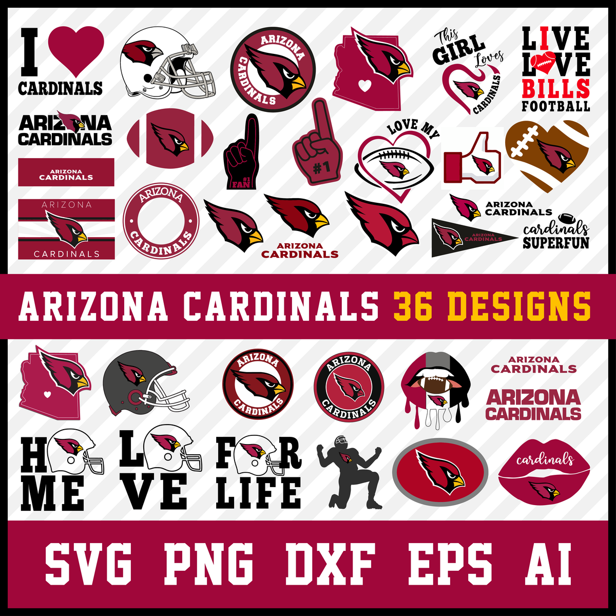 Arizona cardinals svg Bundle | Creative design maker – Creativedesignmaker