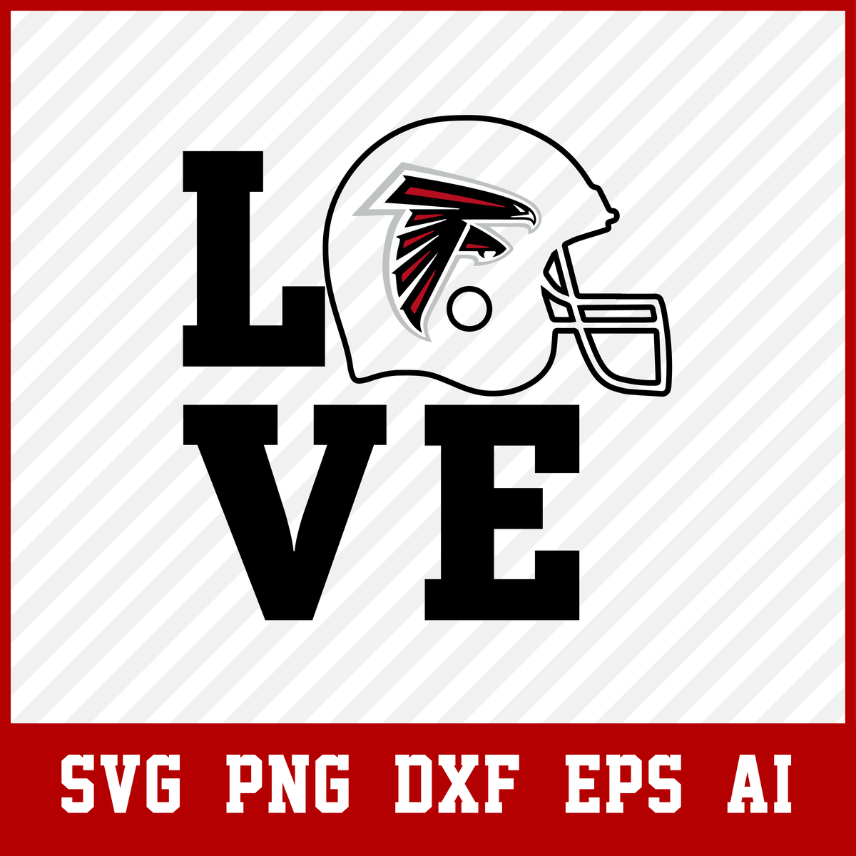 Atlanta Falcons love Svg | Creative Design Maker – Creativedesignmaker