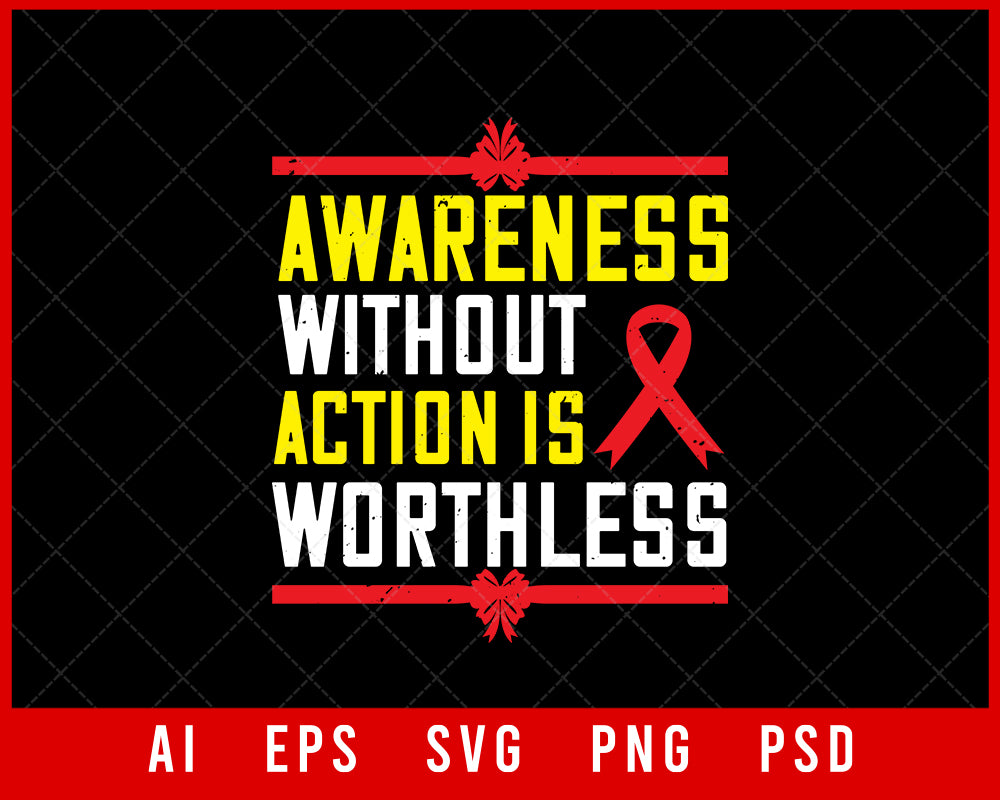 Awareness Without Action T-shirt Design | Creative Design Maker ...