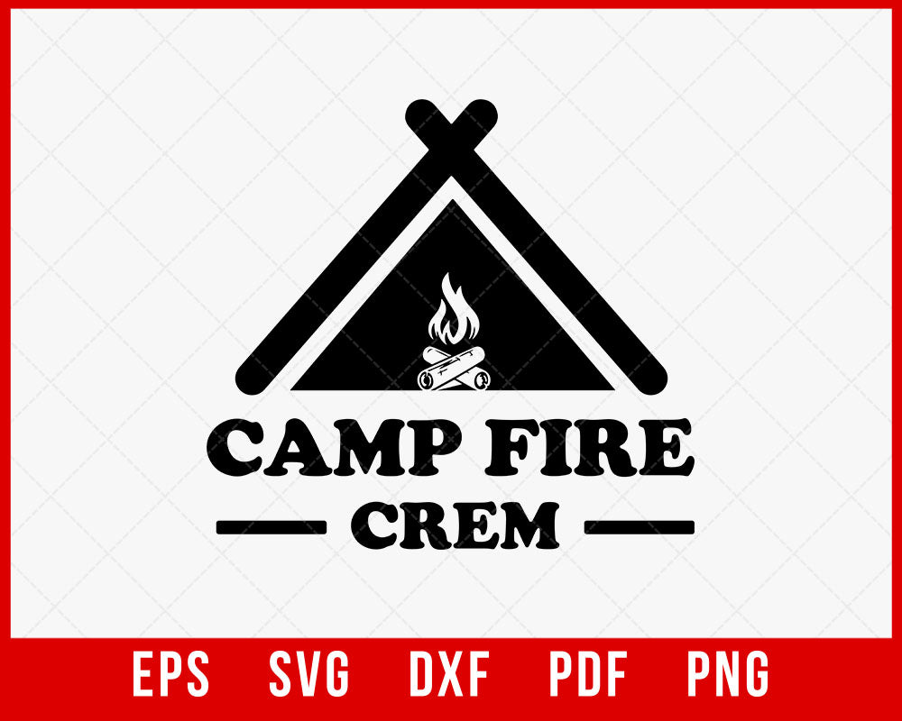 Campfire Crew SVG T-Shirt Design Hiking SVG | creative design maker ...