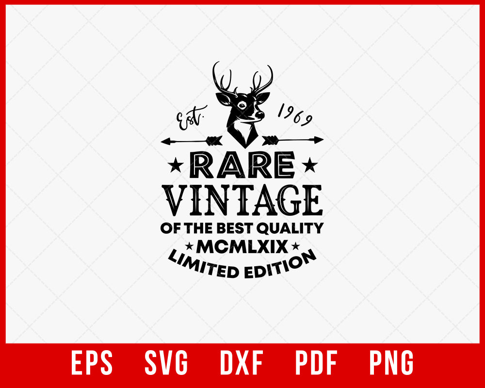 Est 1969 Rare Vintage Hunting Shirt SVG File | Creative Design Maker ...