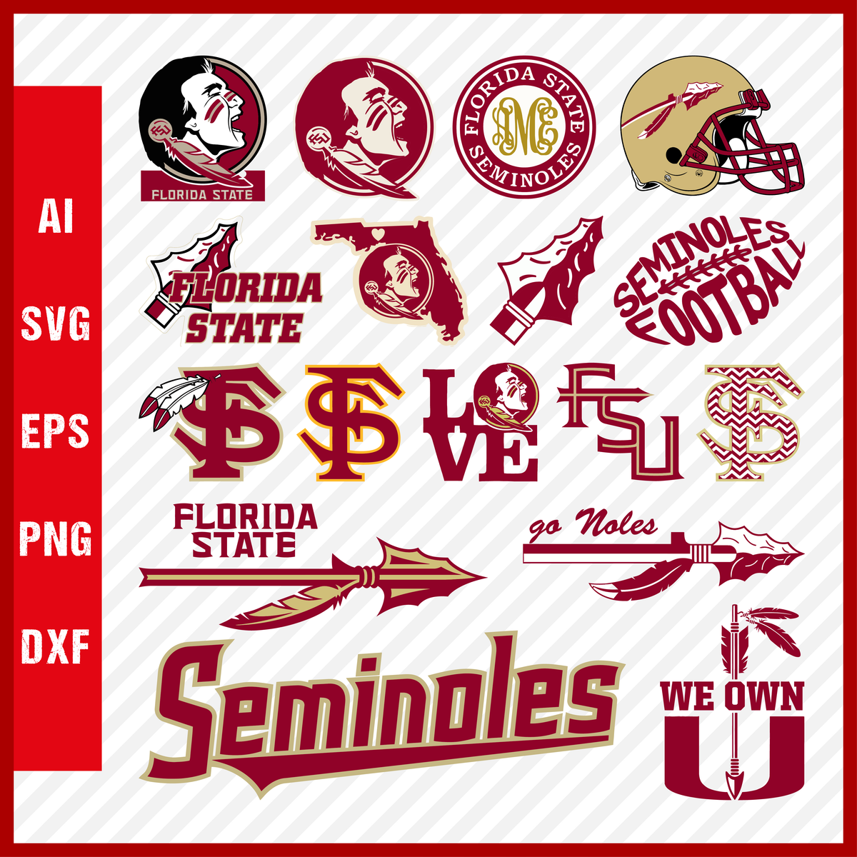 Florida State Seminoles svg, NCAA National Collegiate Athletic Associa ...