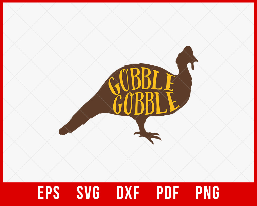 Gobble Gobble Sign Thanksgiving SVG Cut File | Creative Design Maker ...