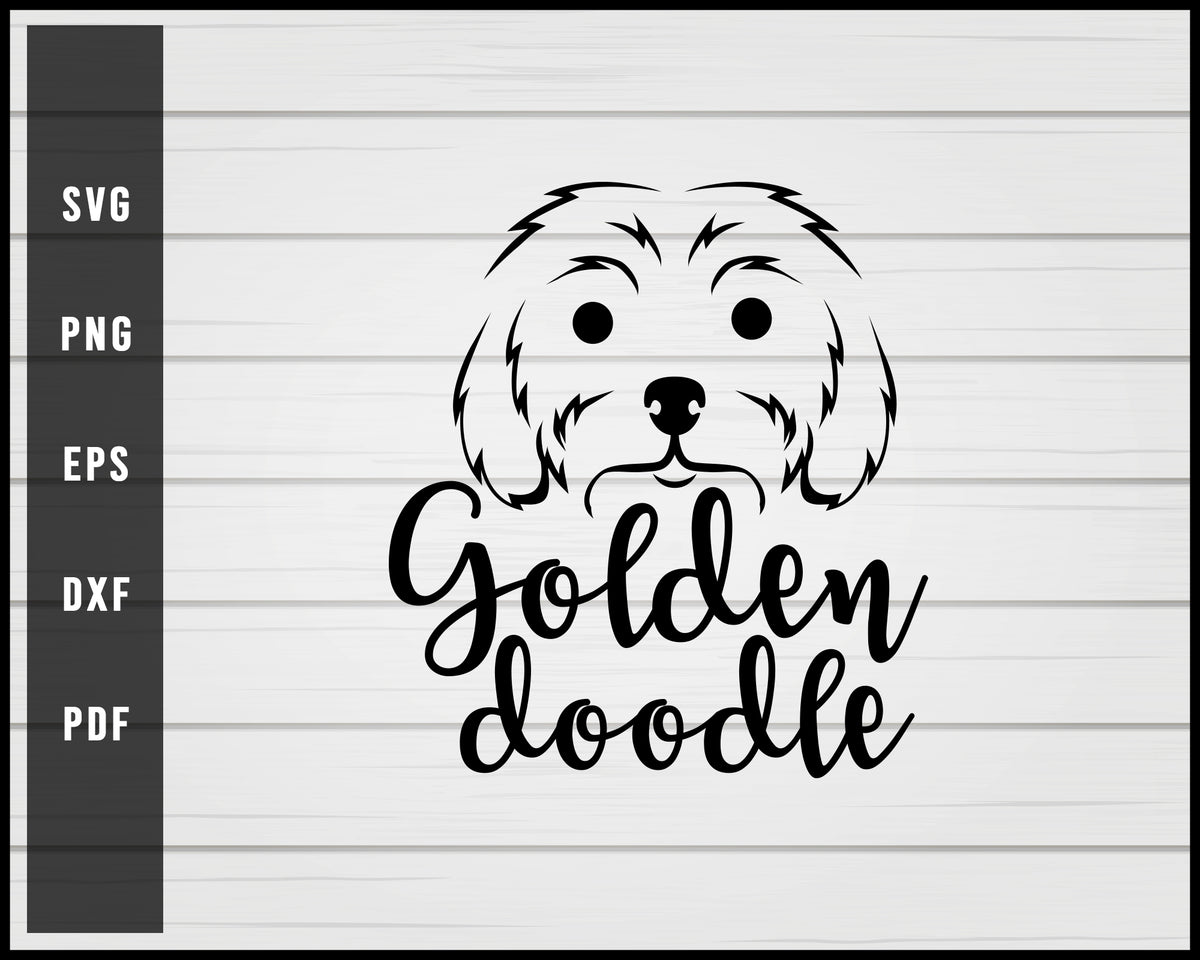 Golden Doodle Dog svg png eps Silhouette Design – Creativedesignmaker