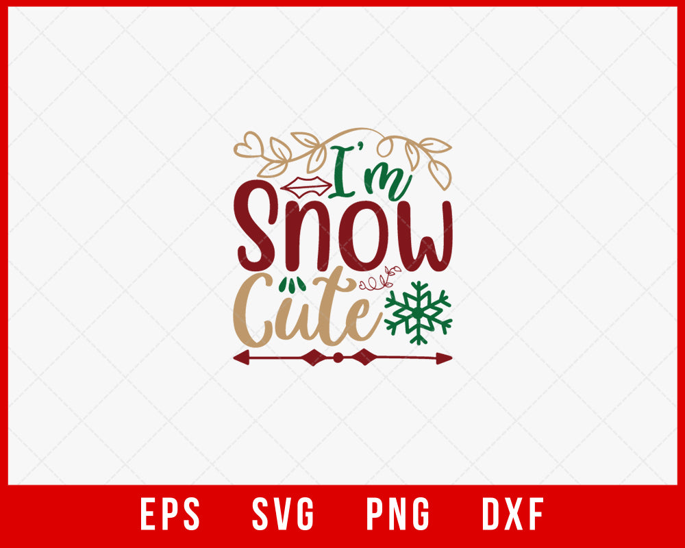 I Am Snow Cute Christmas Signs SVG Cut File | Creative Design Maker ...
