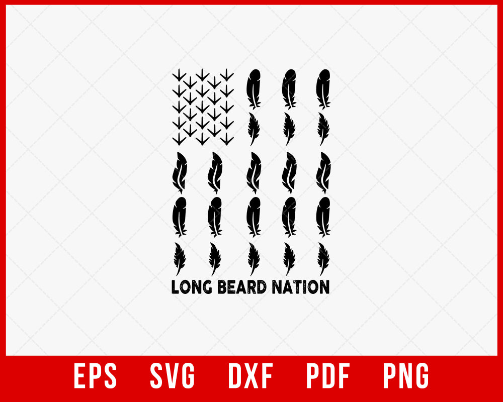 Long Beard Nation Turkey Hunt SVG Cut File | Creative Design Maker ...